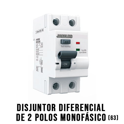 Disjuntor Diferencial Monofásico de 2 Polos - Yakari